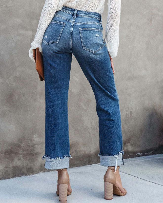 Melarey High Rise Cross Over Jeans – Melarey Boutique